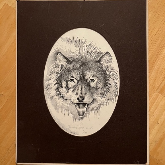 Art | Leonard Diamond Wolf 1981 110 Signed 8x10 Art | Poshmark